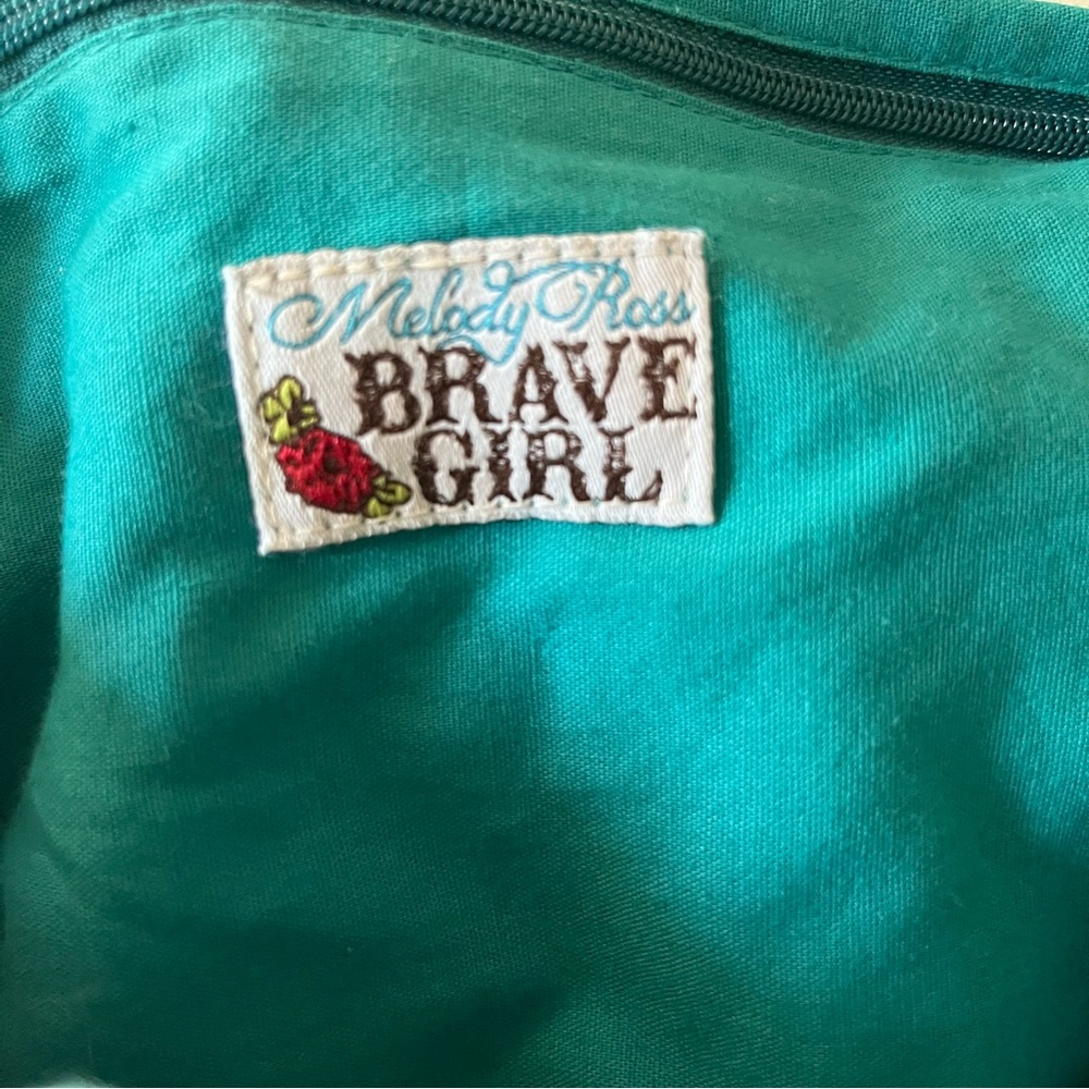 Brave Girl Melody Ross Teal And Fuchsia Floral Messen… - Gem
